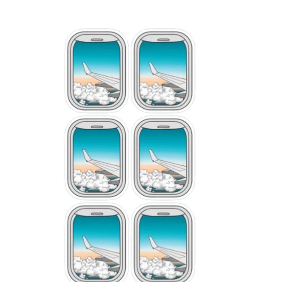 Design | Airplane Window View Laminated Vinyl Stickers 153 | Poshmark